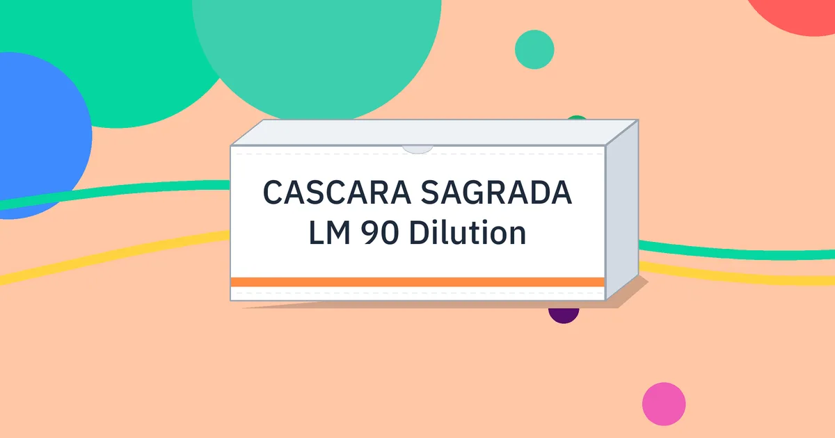 Symbolbild: Packung mit der Aufschrift CASCARA SAGRADA LM 90 Dilution (PZN 13433189) – Verfügbarkeit und Bezug in Apotheken in Frankfurt am Main