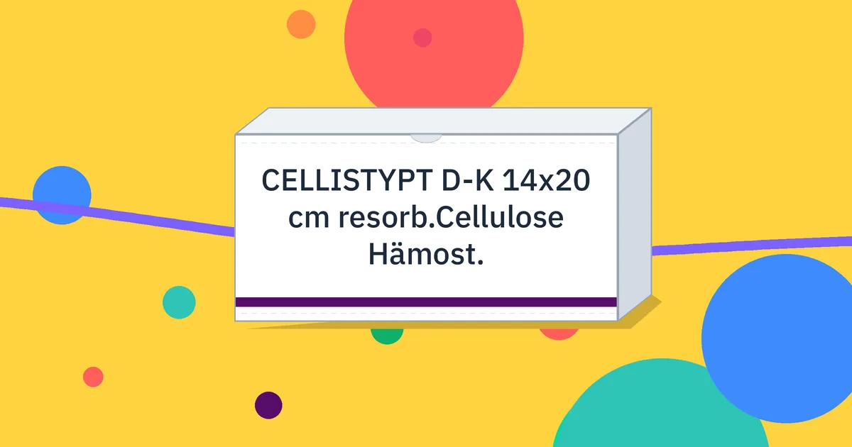 Symbolbild: Packung mit der Aufschrift CELLISTYPT D-K 14x20 cm resorb.Cellulose Hämost. (PZN 15261433) – Verfügbarkeit und Bezug in Apotheken in Frankfurt am Main