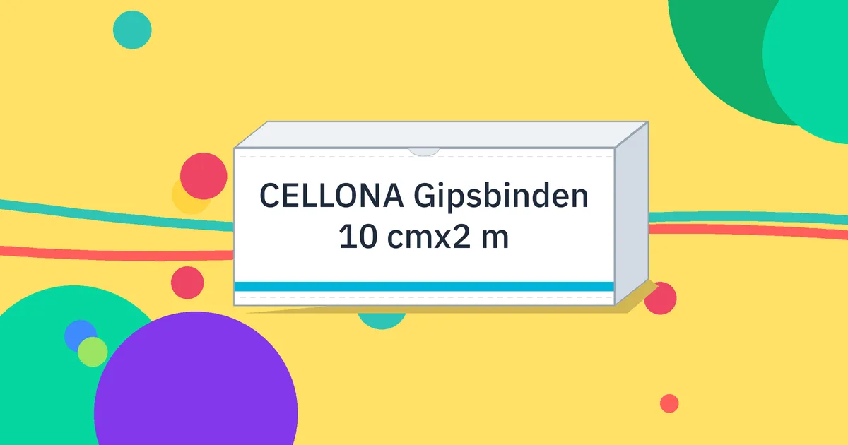 Symbolbild: Packung mit der Aufschrift CELLONA Gipsbinden 10 cmx2 m (PZN 11606817) – Verfügbarkeit und Bezug in Apotheken in Frankfurt am Main