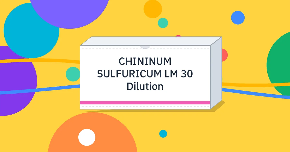 Symbolbild: Packung mit der Aufschrift CHININUM SULFURICUM LM 30 Dilution (PZN 09649883) – Verfügbarkeit und Bezug in Apotheken in Frankfurt am Main