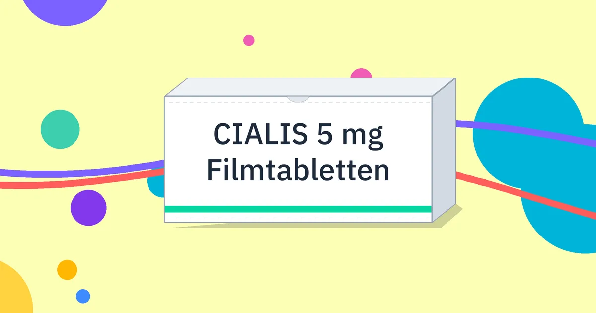 Symbolbild: Packung mit der Aufschrift CIALIS 5 mg Filmtabletten (PZN 09011927) – Verfügbarkeit und Bezug in Apotheken in Frankfurt am Main