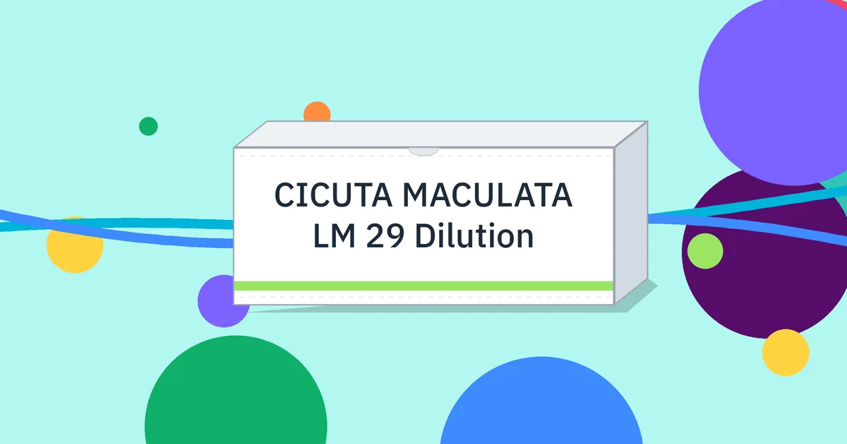 Symbolbild: Packung mit der Aufschrift CICUTA MACULATA LM 29 Dilution (PZN 12818450) – Verfügbarkeit und Bezug in Apotheken in Frankfurt am Main