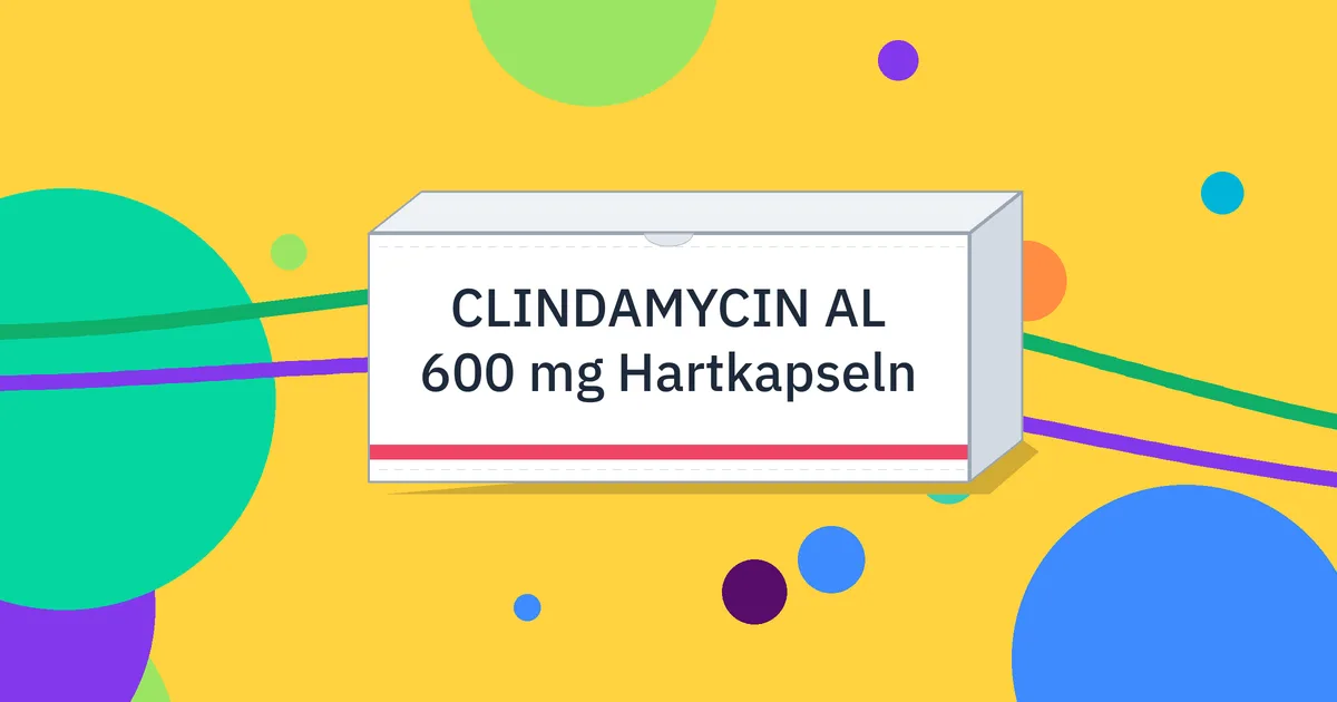 Symbolbild: Packung mit der Aufschrift CLINDAMYCIN AL 600 mg Hartkapseln (PZN 12364747) – Verfügbarkeit und Bezug in Apotheken in Frankfurt am Main