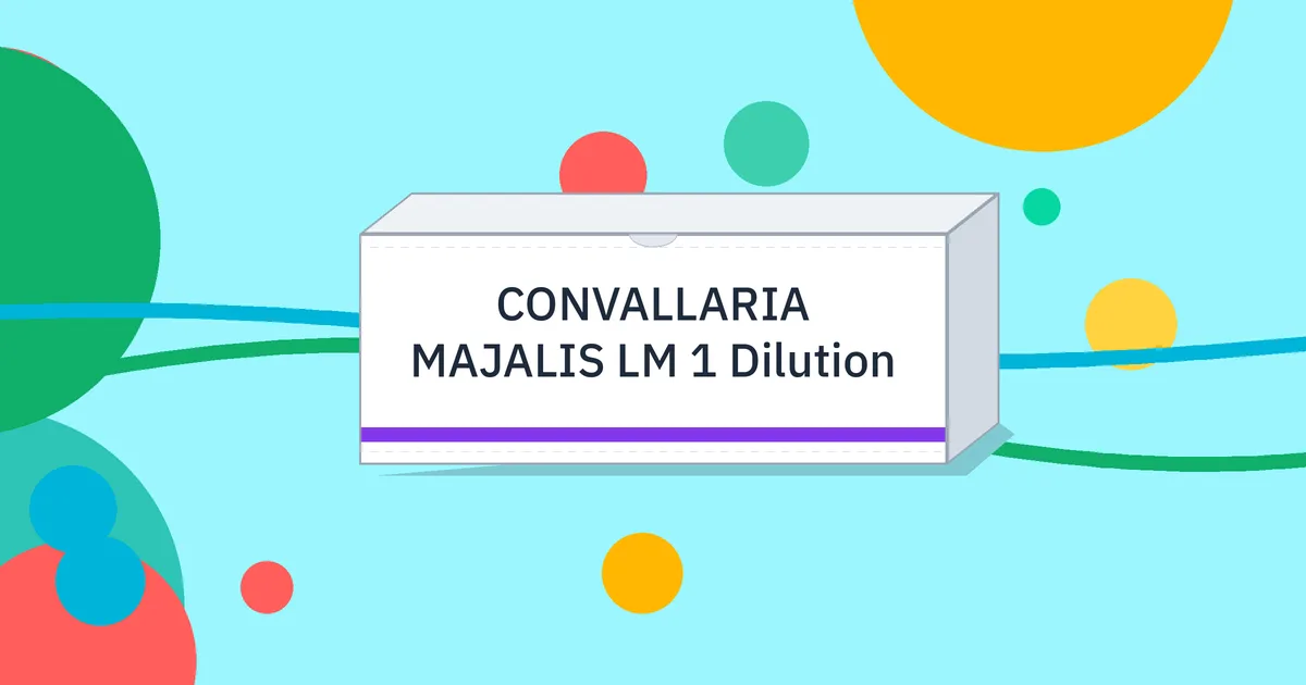 Symbolbild: Packung mit der Aufschrift CONVALLARIA MAJALIS LM 1 Dilution (PZN 12833389) – Verfügbarkeit und Bezug in Apotheken in Frankfurt am Main