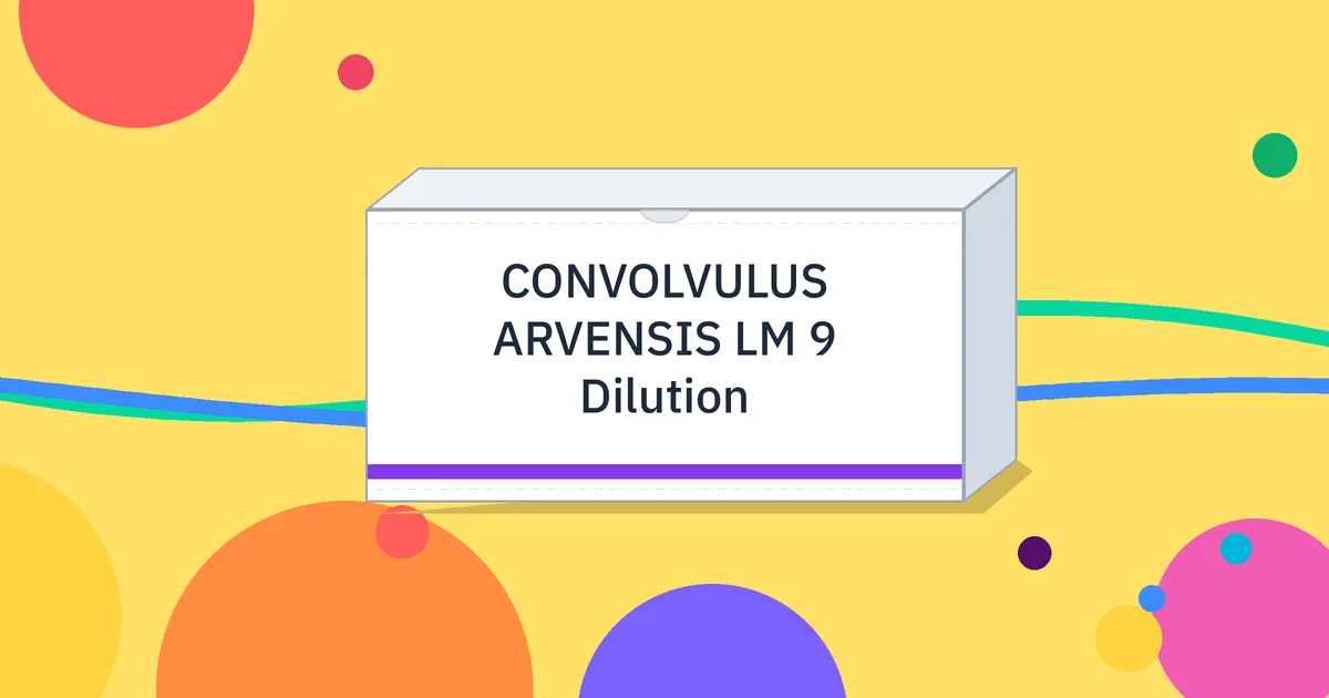 Symbolbild: Packung mit der Aufschrift CONVOLVULUS ARVENSIS LM 9 Dilution (PZN 13450101) – Verfügbarkeit und Bezug in Apotheken in Frankfurt am Main