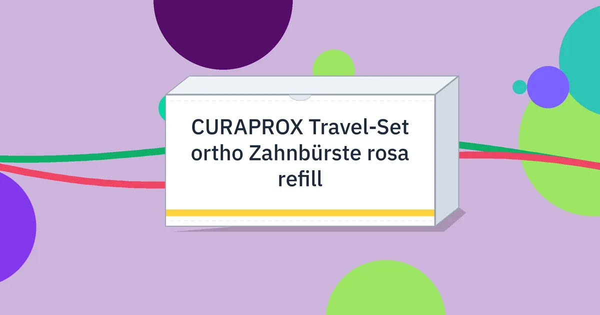 Symbolbild: Packung mit der Aufschrift CURAPROX Travel-Set ortho Zahnbürste rosa refill (PZN 19156785) – Verfügbarkeit und Bezug in Apotheken in Frankfurt am Main