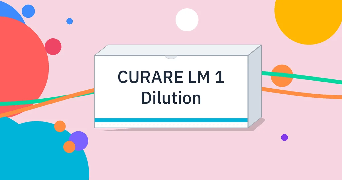 Symbolbild: Packung mit der Aufschrift CURARE LM 1 Dilution (PZN 12839363) – Verfügbarkeit und Bezug in Apotheken in Frankfurt am Main
