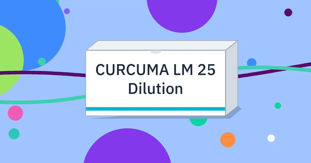 Symbolbild: Packung mit der Aufschrift CURCUMA LM 25 Dilution (PZN 12840142) – Verfügbarkeit und Bezug in Apotheken in Frankfurt am Main