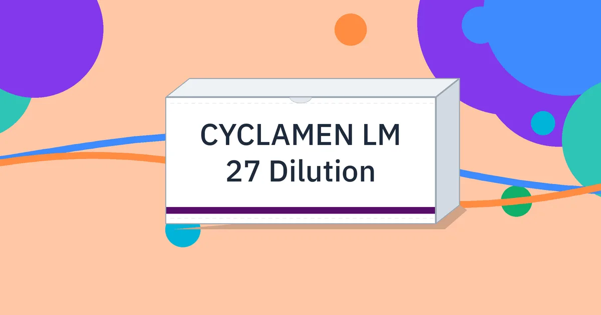 Symbolbild: Packung mit der Aufschrift CYCLAMEN LM 27 Dilution (PZN 12840567) – Verfügbarkeit und Bezug in Apotheken in Frankfurt am Main