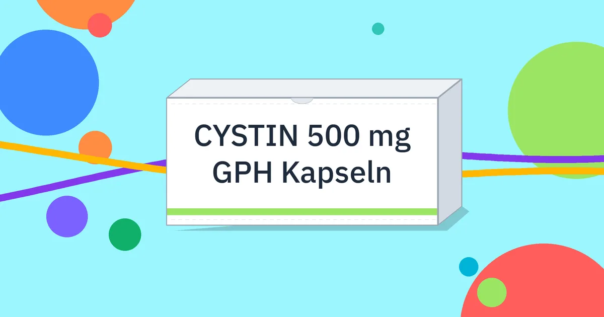 Symbolbild: Packung mit der Aufschrift CYSTIN 500 mg GPH Kapseln (PZN 00131446) – Verfügbarkeit und Bezug in Apotheken in Frankfurt am Main