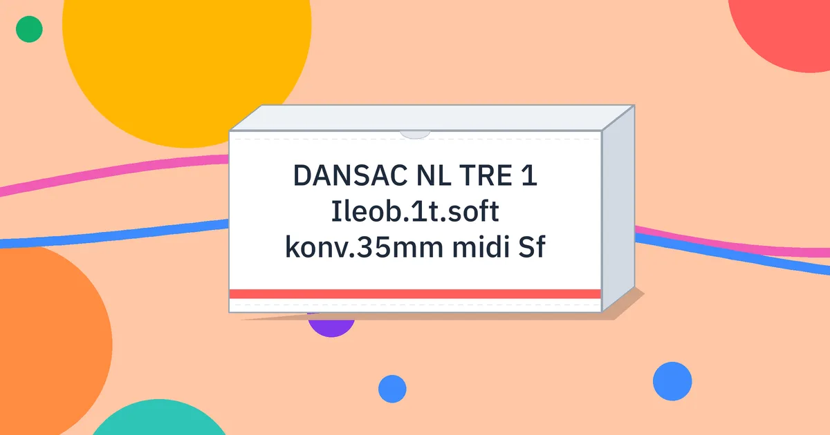 Symbolbild: Packung mit der Aufschrift DANSAC NL TRE 1 Ileob.1t.soft konv.35mm midi Sf (PZN 19203929) – Verfügbarkeit und Bezug in Apotheken in Frankfurt am Main
