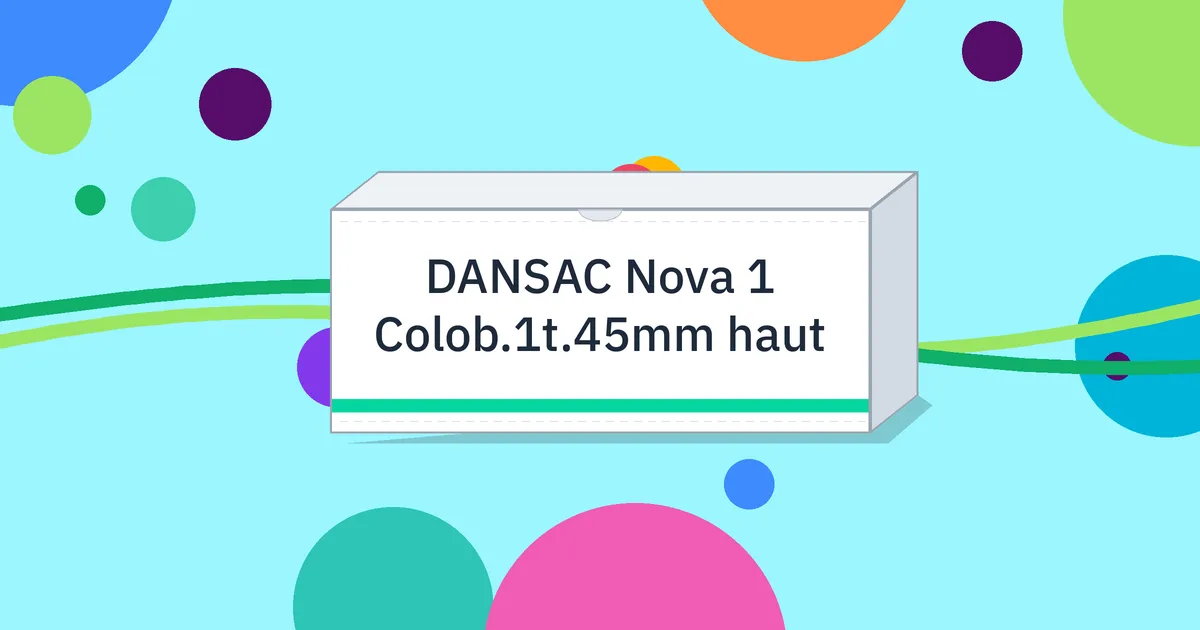 Symbolbild: Packung mit der Aufschrift DANSAC Nova 1 Colob.1t.45mm haut (PZN 00599534) – Verfügbarkeit und Bezug in Apotheken in Frankfurt am Main