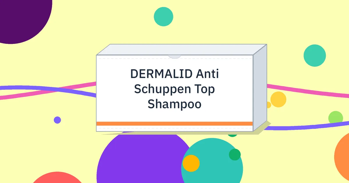 Symbolbild: Packung mit der Aufschrift DERMALID Anti Schuppen Top Shampoo (PZN 02583307) – Verfügbarkeit und Bezug in Apotheken in Frankfurt am Main