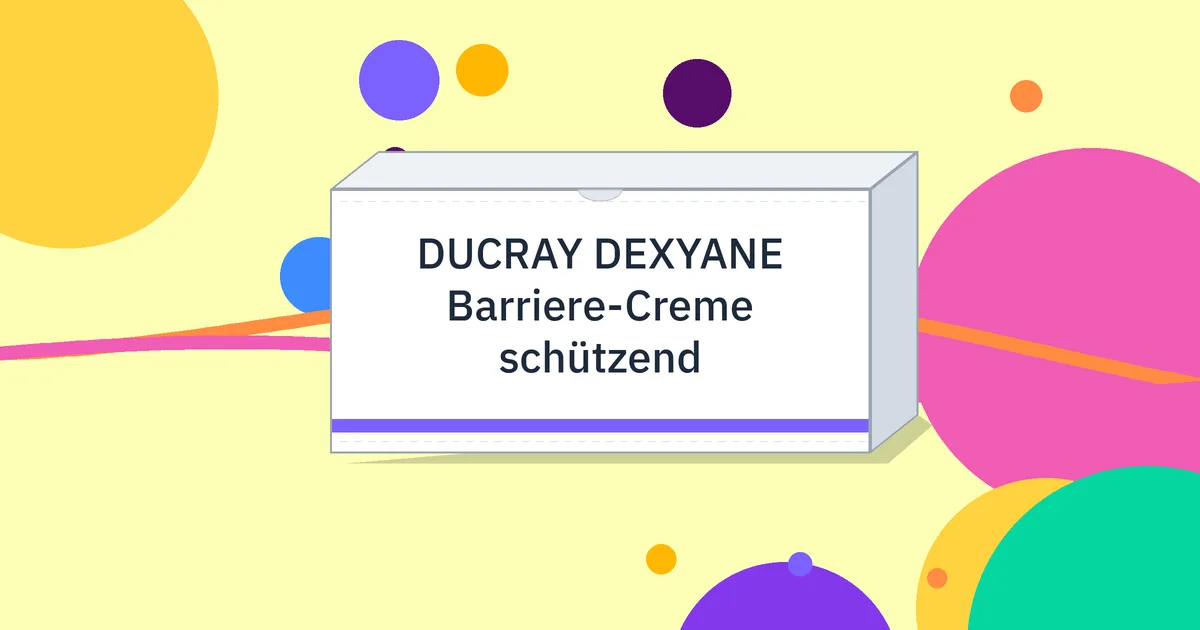 Symbolbild: Packung mit der Aufschrift DUCRAY DEXYANE Barriere-Creme schützend (PZN 15559279) – Verfügbarkeit und Bezug in Apotheken in Frankfurt am Main