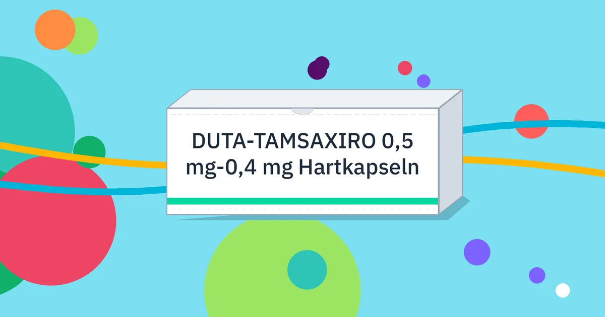 Symbolbild: Packung mit der Aufschrift DUTA-TAMSAXIRO 0,5 mg-0,4 mg Hartkapseln (PZN 16138290) – Verfügbarkeit und Bezug in Apotheken in Frankfurt am Main
