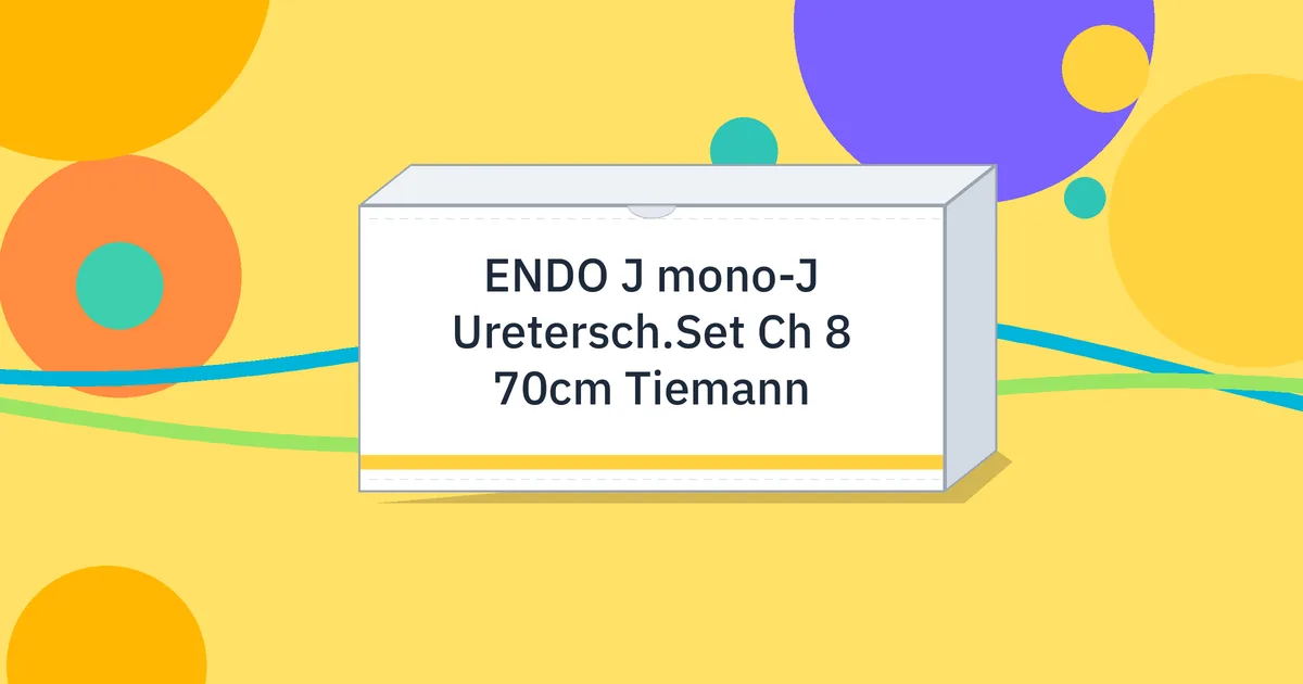 Symbolbild: Packung mit der Aufschrift ENDO J mono-J Uretersch.Set Ch 8 70cm Tiemann (PZN 00438995) – Verfügbarkeit und Bezug in Apotheken in Frankfurt am Main