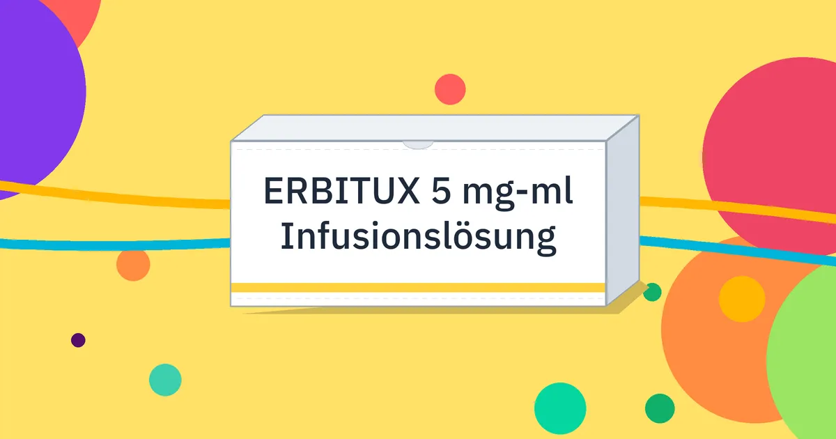 Symbolbild: Packung mit der Aufschrift ERBITUX 5 mg-ml Infusionslösung (PZN 07226983) – Verfügbarkeit und Bezug in Apotheken in Frankfurt am Main