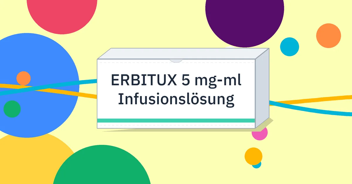 Symbolbild: Packung mit der Aufschrift ERBITUX 5 mg-ml Infusionslösung (PZN 12556174) – Verfügbarkeit und Bezug in Apotheken in Frankfurt am Main