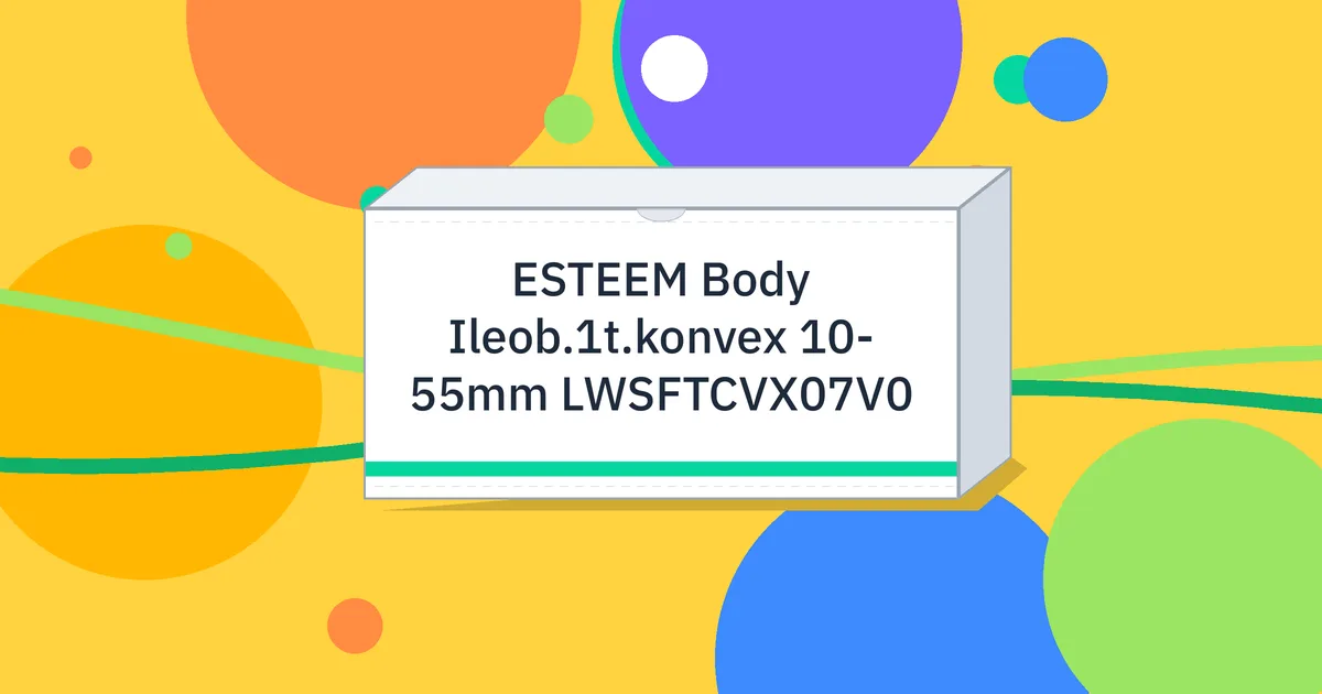 Symbolbild: Packung mit der Aufschrift ESTEEM Body Ileob.1t.konvex 10-55mm LWSFTCVX07V0 (PZN 18837804) – Verfügbarkeit und Bezug in Apotheken in Frankfurt am Main