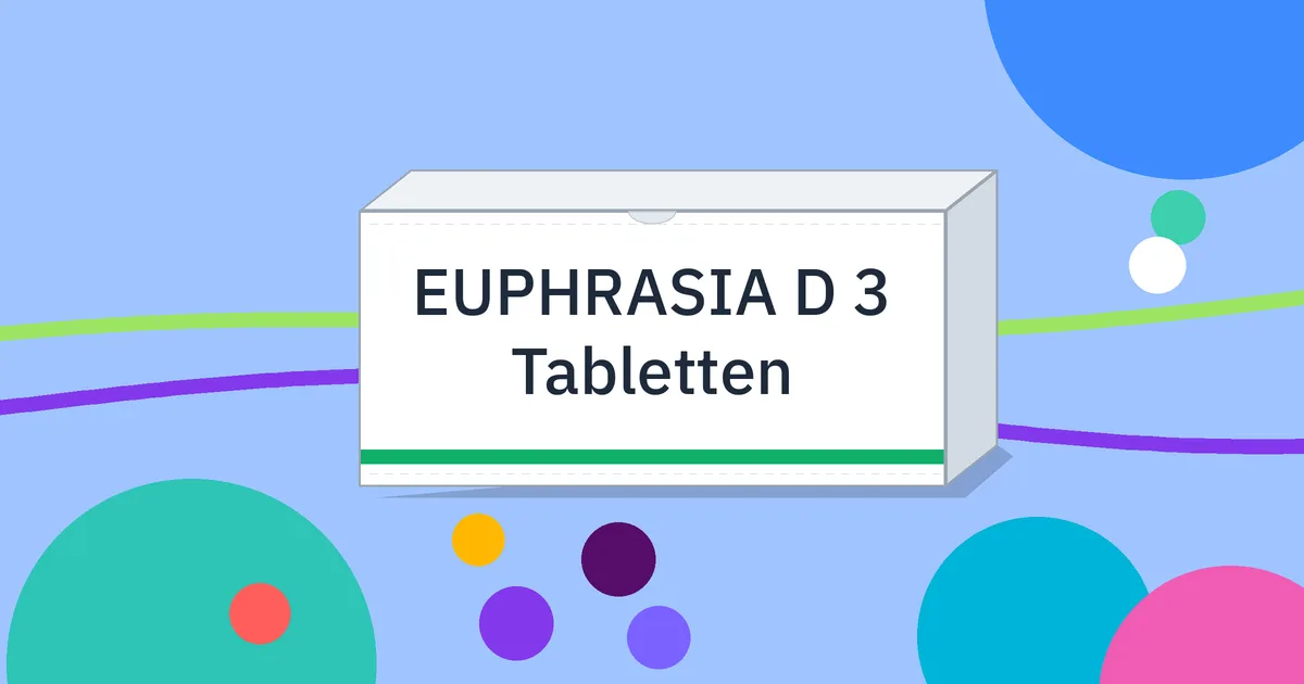 Symbolbild: Packung mit der Aufschrift EUPHRASIA D 3 Tabletten (PZN 02114311) – Verfügbarkeit und Bezug in Apotheken in Frankfurt am Main