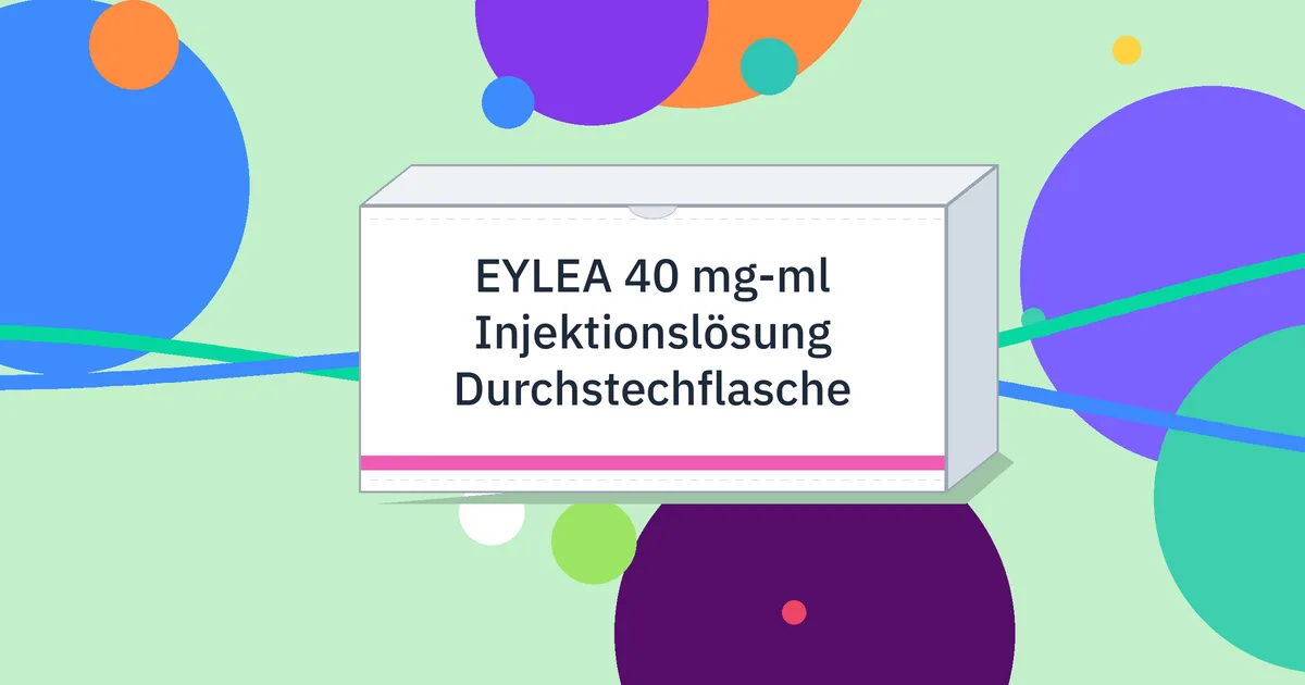 Symbolbild: Packung mit der Aufschrift EYLEA 40 mg-ml Injektionslösung Durchstechflasche (PZN 16359045) – Verfügbarkeit und Bezug in Apotheken in Frankfurt am Main
