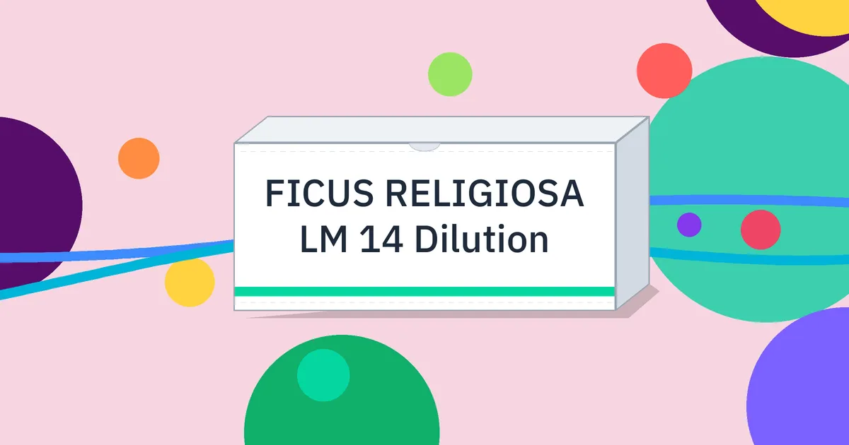 Symbolbild: Packung mit der Aufschrift FICUS RELIGIOSA LM 14 Dilution (PZN 12853995) – Verfügbarkeit und Bezug in Apotheken in Frankfurt am Main
