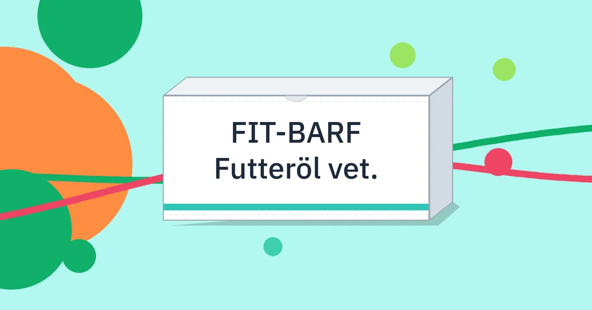 Symbolbild: Packung mit der Aufschrift FIT-BARF Futteröl vet. (PZN 09331543) – Verfügbarkeit und Bezug in Apotheken in Frankfurt am Main