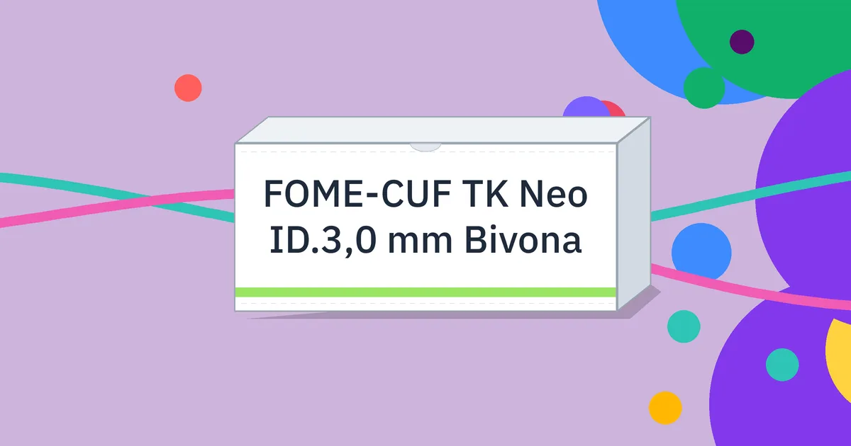 Symbolbild: Packung mit der Aufschrift FOME-CUF TK Neo ID.3,0 mm Bivona (PZN 02255342) – Verfügbarkeit und Bezug in Apotheken in Frankfurt am Main