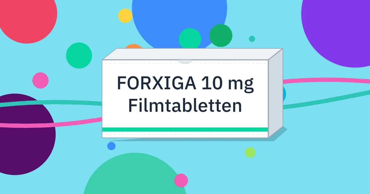 Symbolbild: Packung mit der Aufschrift FORXIGA 10 mg Filmtabletten (PZN 16795243) – Verfügbarkeit und Bezug in Apotheken in Frankfurt am Main