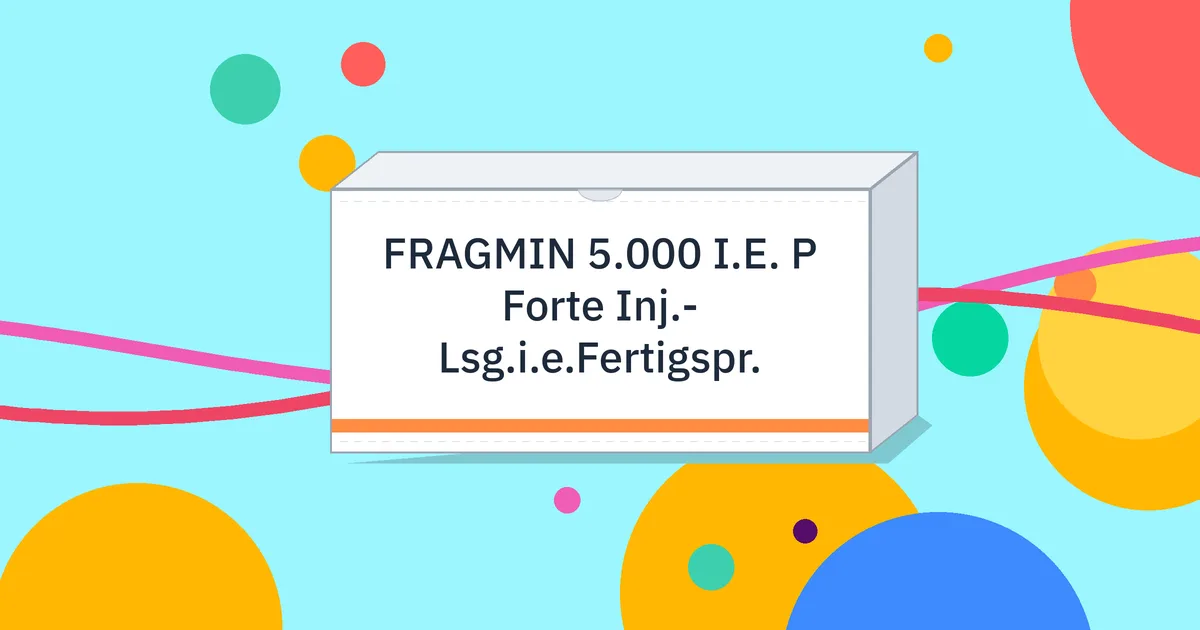 Symbolbild: Packung mit der Aufschrift FRAGMIN 5.000 I.E. P Forte Inj.-Lsg.i.e.Fertigspr. (PZN 09515579) – Verfügbarkeit und Bezug in Apotheken in Frankfurt am Main