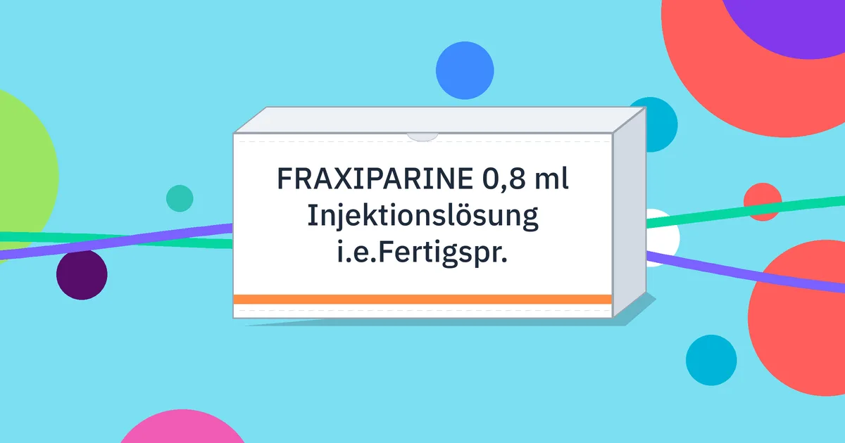 Symbolbild: Packung mit der Aufschrift FRAXIPARINE 0,8 ml Injektionslösung i.e.Fertigspr. (PZN 07301609) – Verfügbarkeit und Bezug in Apotheken in Frankfurt am Main