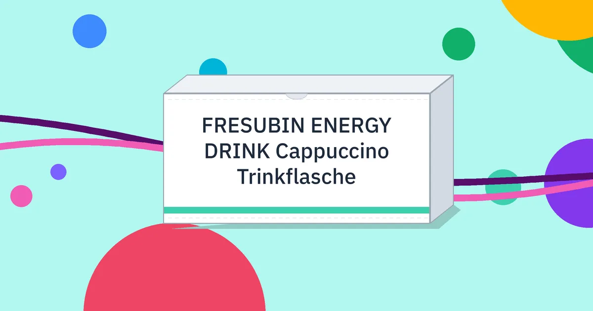 Symbolbild: Packung mit der Aufschrift FRESUBIN ENERGY DRINK Cappuccino Trinkflasche (PZN 03692748) – Verfügbarkeit und Bezug in Apotheken in Frankfurt am Main