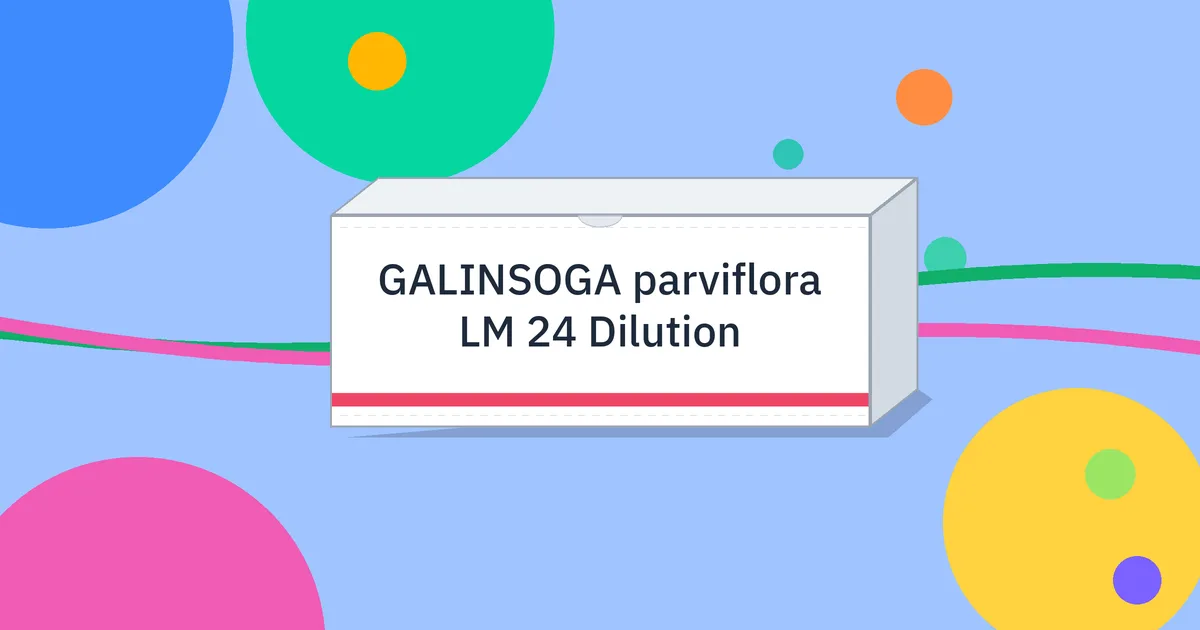 Symbolbild: Packung mit der Aufschrift GALINSOGA parviflora LM 24 Dilution (PZN 13496793) – Verfügbarkeit und Bezug in Apotheken in Frankfurt am Main