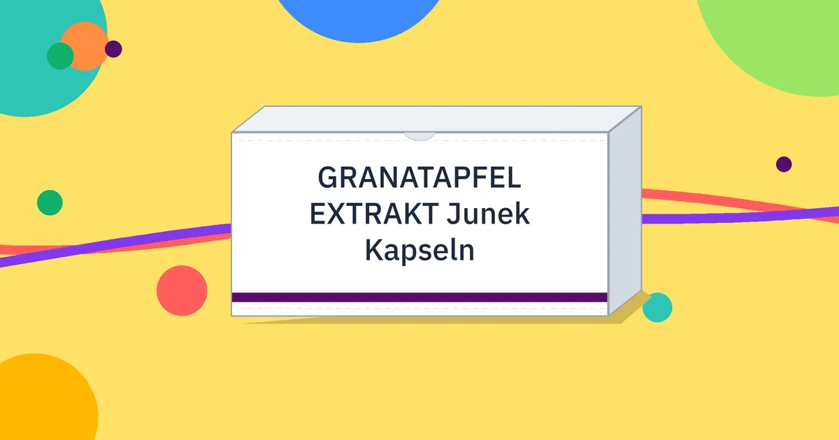 Symbolbild: Packung mit der Aufschrift GRANATAPFEL EXTRAKT Junek Kapseln (PZN 01051672) – Verfügbarkeit und Bezug in Apotheken in Frankfurt am Main