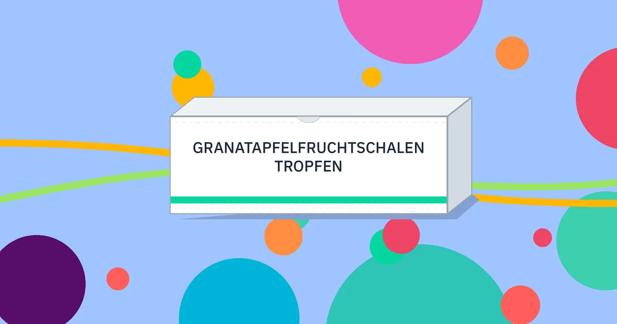 Symbolbild: Packung mit der Aufschrift GRANATAPFELFRUCHTSCHALEN TROPFEN (PZN 14282700) – Verfügbarkeit und Bezug in Apotheken in Frankfurt am Main