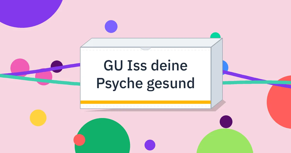 Symbolbild: Packung mit der Aufschrift GU Iss deine Psyche gesund (PZN 19490171) – Verfügbarkeit und Bezug in Apotheken in Frankfurt am Main