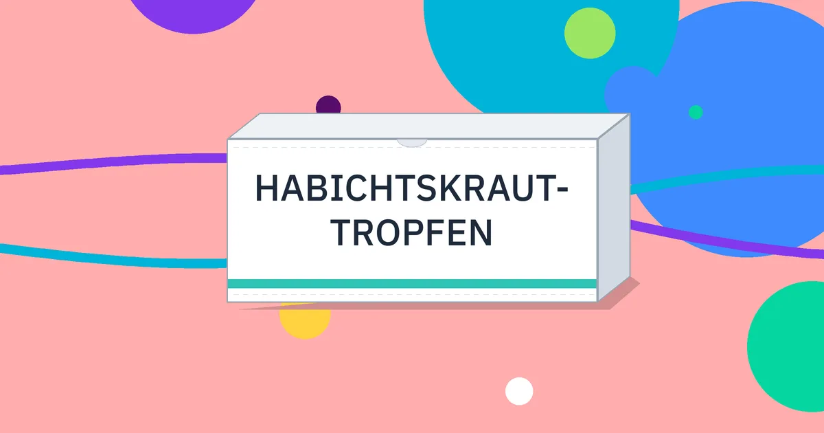 Symbolbild: Packung mit der Aufschrift HABICHTSKRAUT-TROPFEN (PZN 17436316) – Verfügbarkeit und Bezug in Apotheken in Frankfurt am Main