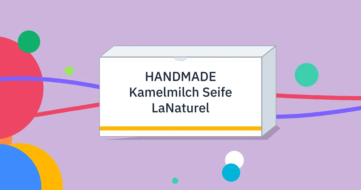 Symbolbild: Packung mit der Aufschrift HANDMADE Kamelmilch Seife LaNaturel (PZN 18841869) – Verfügbarkeit und Bezug in Apotheken in Frankfurt am Main