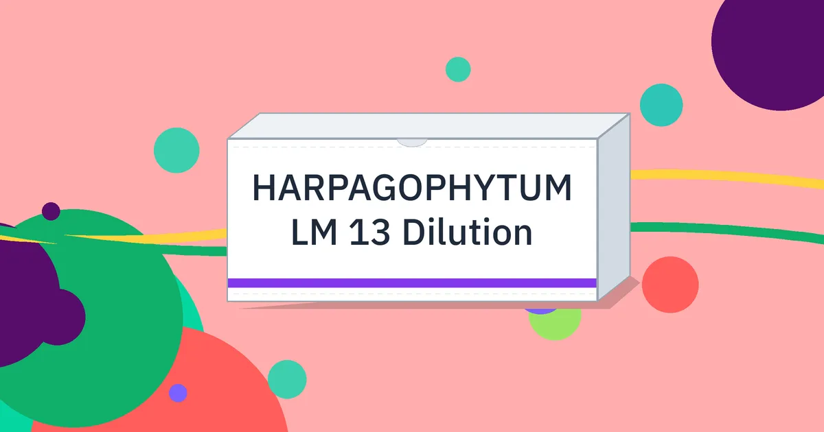 Symbolbild: Packung mit der Aufschrift HARPAGOPHYTUM LM 13 Dilution (PZN 13550713) – Verfügbarkeit und Bezug in Apotheken in Frankfurt am Main