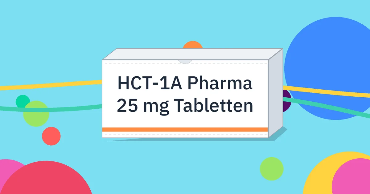 Symbolbild: Packung mit der Aufschrift HCT-1A Pharma 25 mg Tabletten (PZN 06453174) – Verfügbarkeit und Bezug in Apotheken in Frankfurt am Main