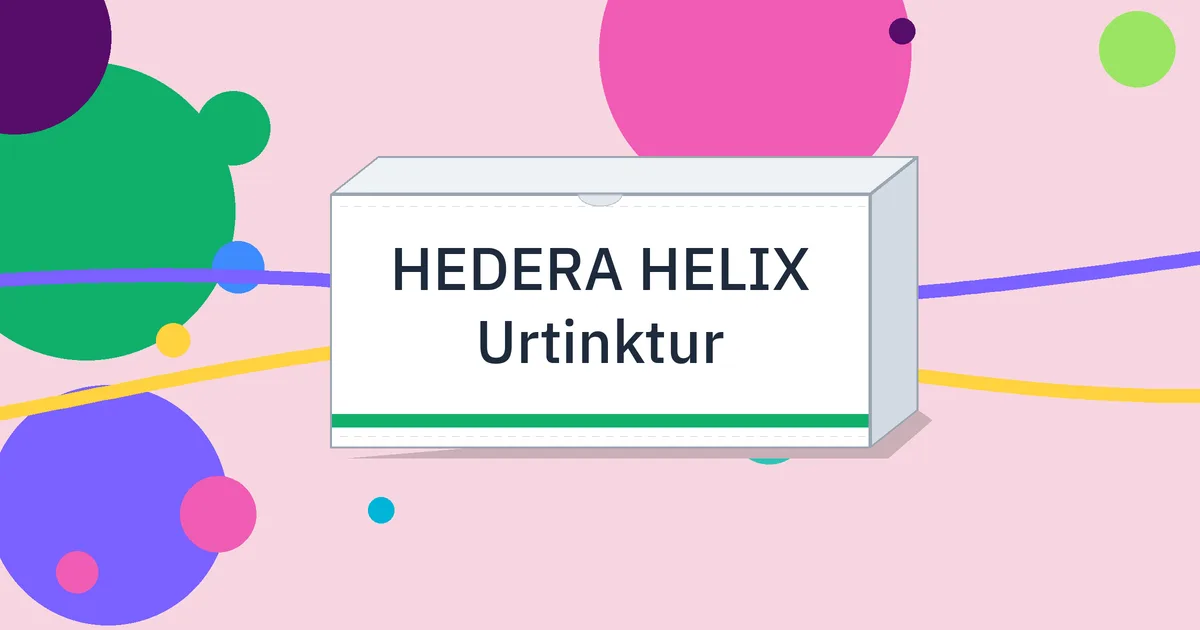 Symbolbild: Packung mit der Aufschrift HEDERA HELIX Urtinktur (PZN 02123847) – Verfügbarkeit und Bezug in Apotheken in Frankfurt am Main