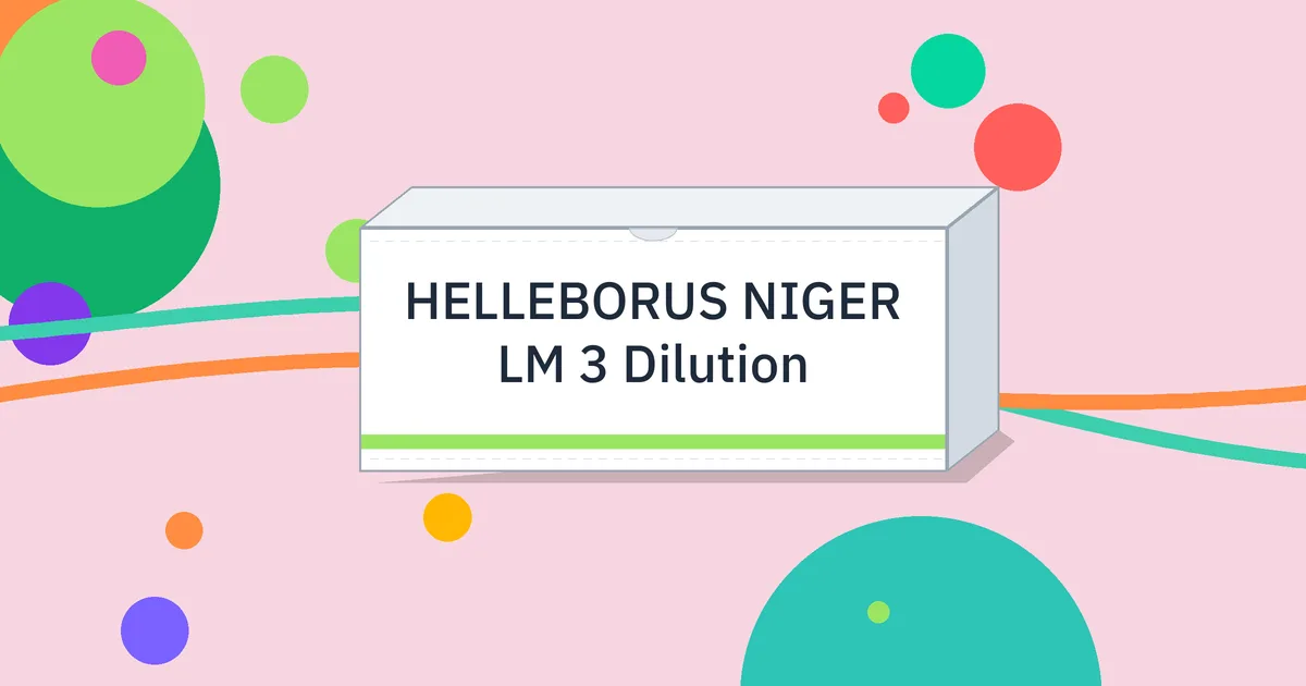 Symbolbild: Packung mit der Aufschrift HELLEBORUS NIGER LM 3 Dilution (PZN 10919081) – Verfügbarkeit und Bezug in Apotheken in Frankfurt am Main