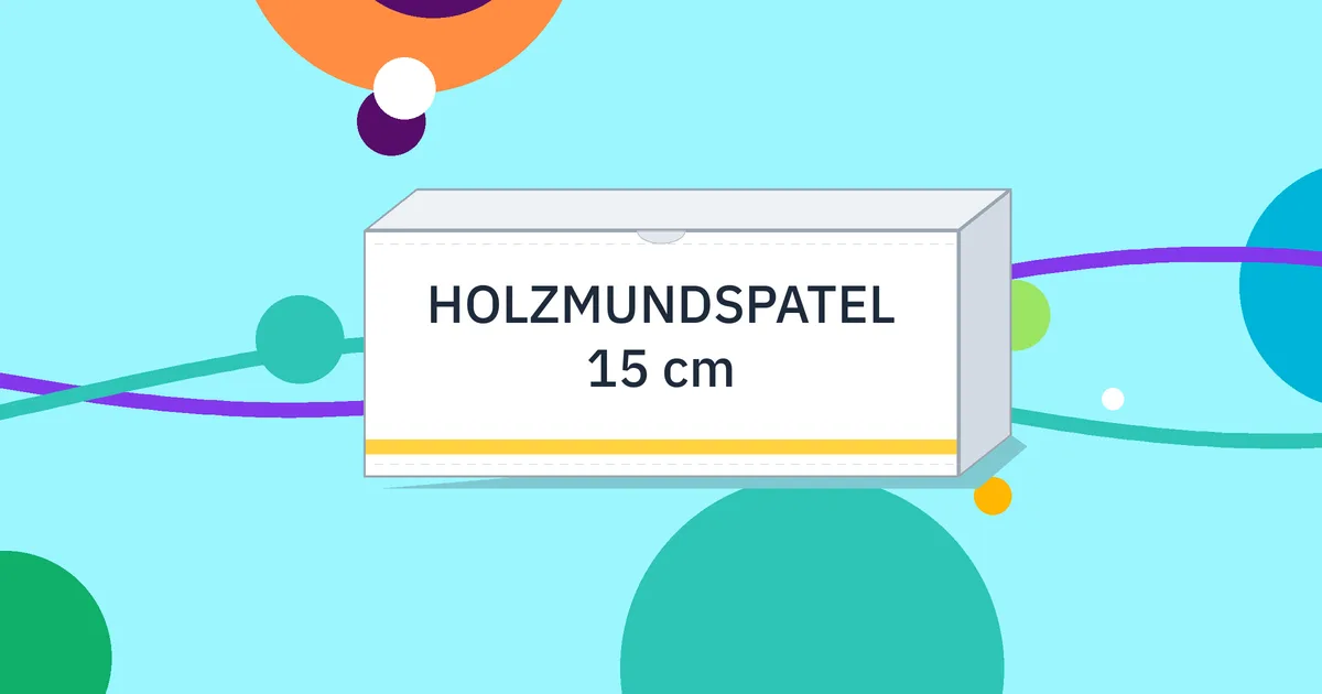 Symbolbild: Packung mit der Aufschrift HOLZMUNDSPATEL 15 cm (PZN 04444567) – Verfügbarkeit und Bezug in Apotheken in Frankfurt am Main