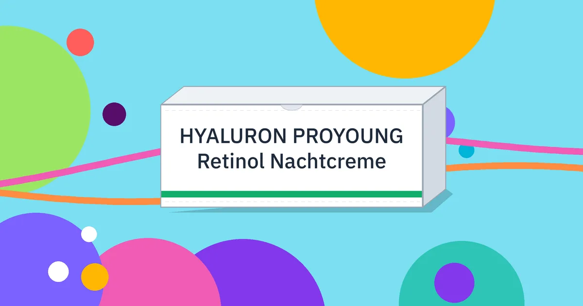 Symbolbild: Packung mit der Aufschrift HYALURON PROYOUNG Retinol Nachtcreme (PZN 18157050) – Verfügbarkeit und Bezug in Apotheken in Frankfurt am Main