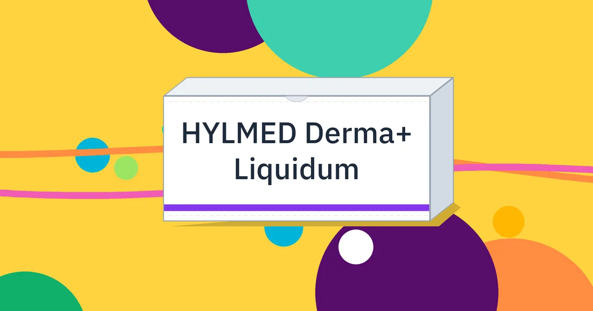 Symbolbild: Packung mit der Aufschrift HYLMED Derma+ Liquidum (PZN 12145956) – Verfügbarkeit und Bezug in Apotheken in Frankfurt am Main