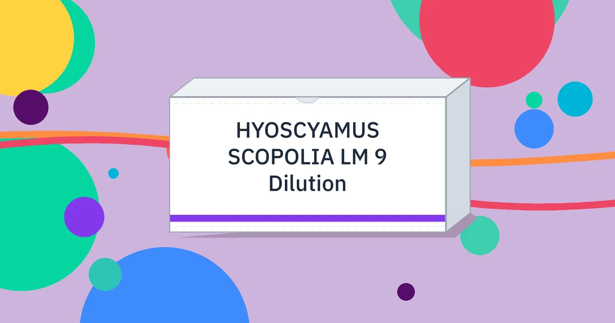 Symbolbild: Packung mit der Aufschrift HYOSCYAMUS SCOPOLIA LM 9 Dilution (PZN 13557655) – Verfügbarkeit und Bezug in Apotheken in Frankfurt am Main