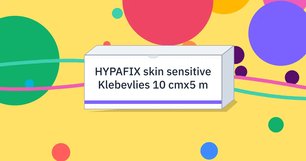 Symbolbild: Packung mit der Aufschrift HYPAFIX skin sensitive Klebevlies 10 cmx5 m (PZN 19899090) – Verfügbarkeit und Bezug in Apotheken in Frankfurt am Main