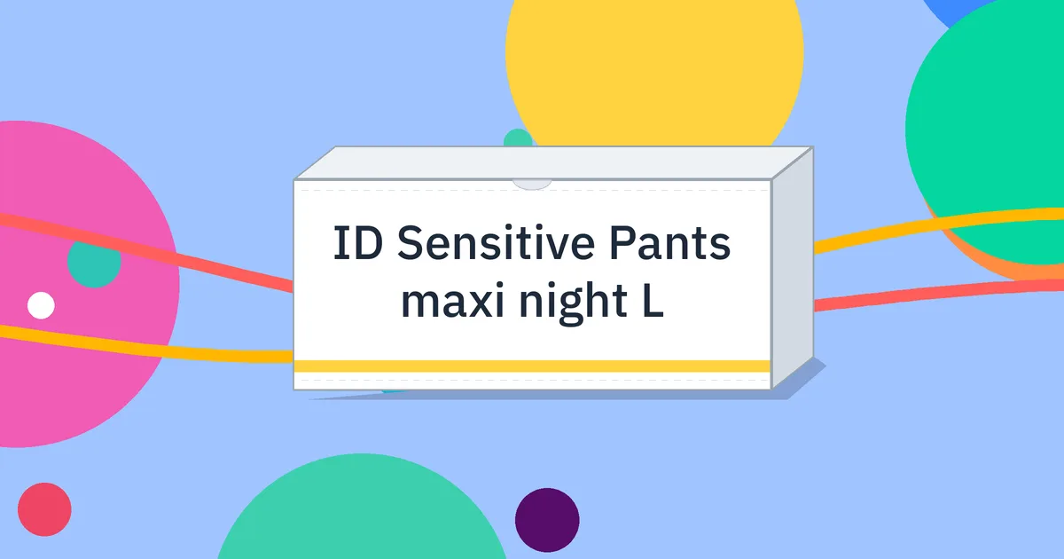 Symbolbild: Packung mit der Aufschrift ID Sensitive Pants maxi night L (PZN 19945565) – Verfügbarkeit und Bezug in Apotheken in Frankfurt am Main