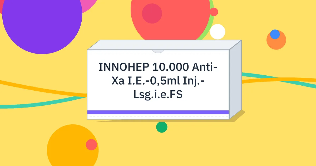 Symbolbild: Packung mit der Aufschrift INNOHEP 10.000 Anti-Xa I.E.-0,5ml Inj.-Lsg.i.e.FS (PZN 17491166) – Verfügbarkeit und Bezug in Apotheken in Frankfurt am Main