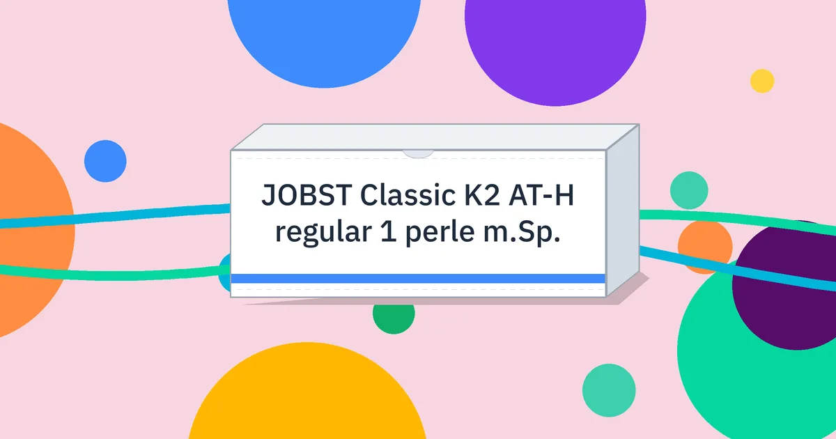 Symbolbild: Packung mit der Aufschrift JOBST Classic K2 AT-H regular 1 perle m.Sp. (PZN 13068643) – Verfügbarkeit und Bezug in Apotheken in Frankfurt am Main